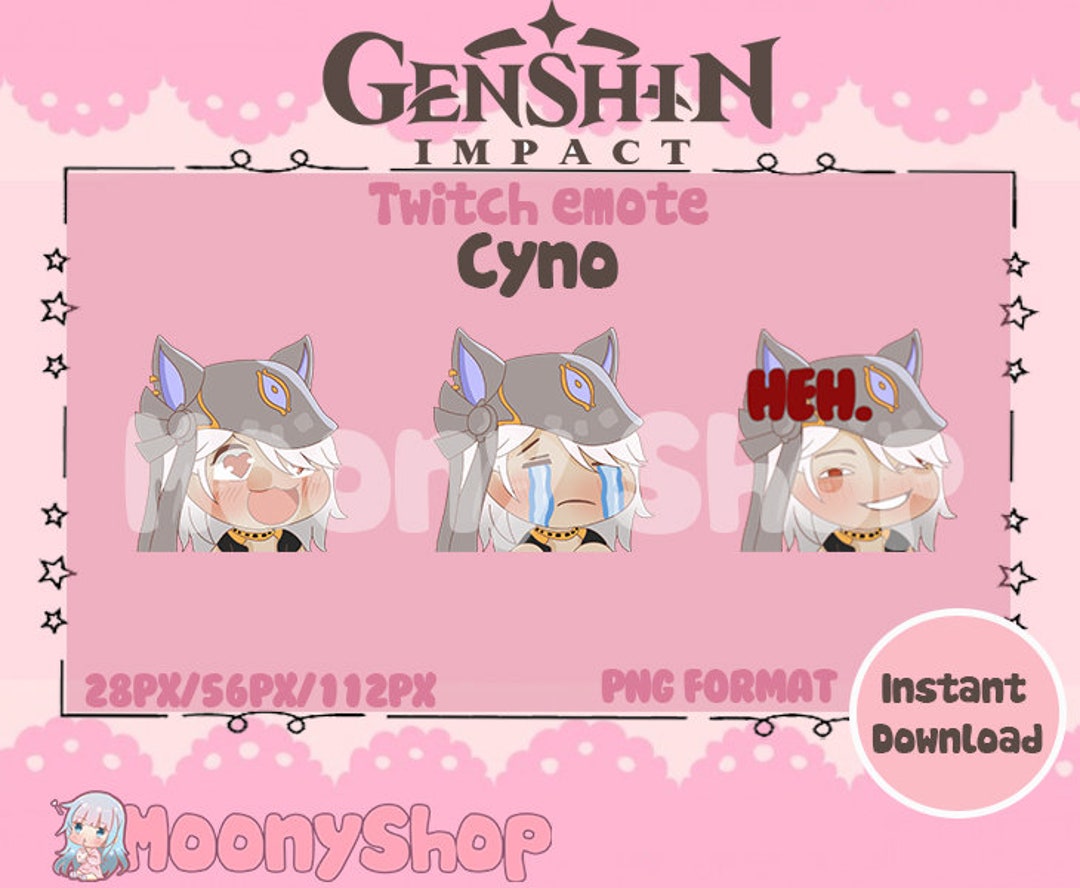 Cyno Genshin Impact Sumeru / Twitch Emote Pack Sad Love Heh / Discord ...