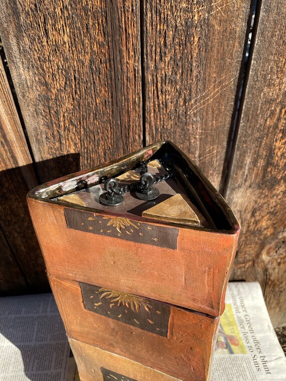 Boîte à bijoux empilables en céramique Sunburst | Etsy