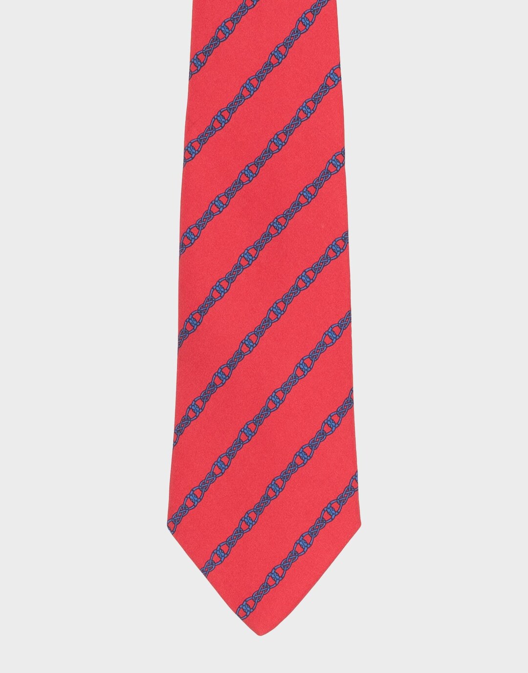 Hermes - Red Tie With Diagonal Pattern - Etsy