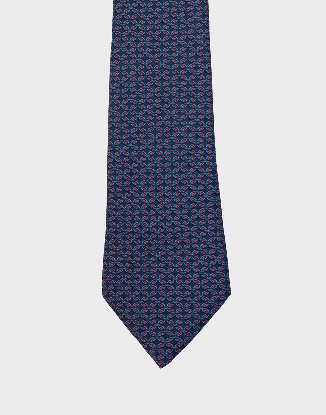 Hermes Blue and Red Geometric Pattern Tie - Etsy