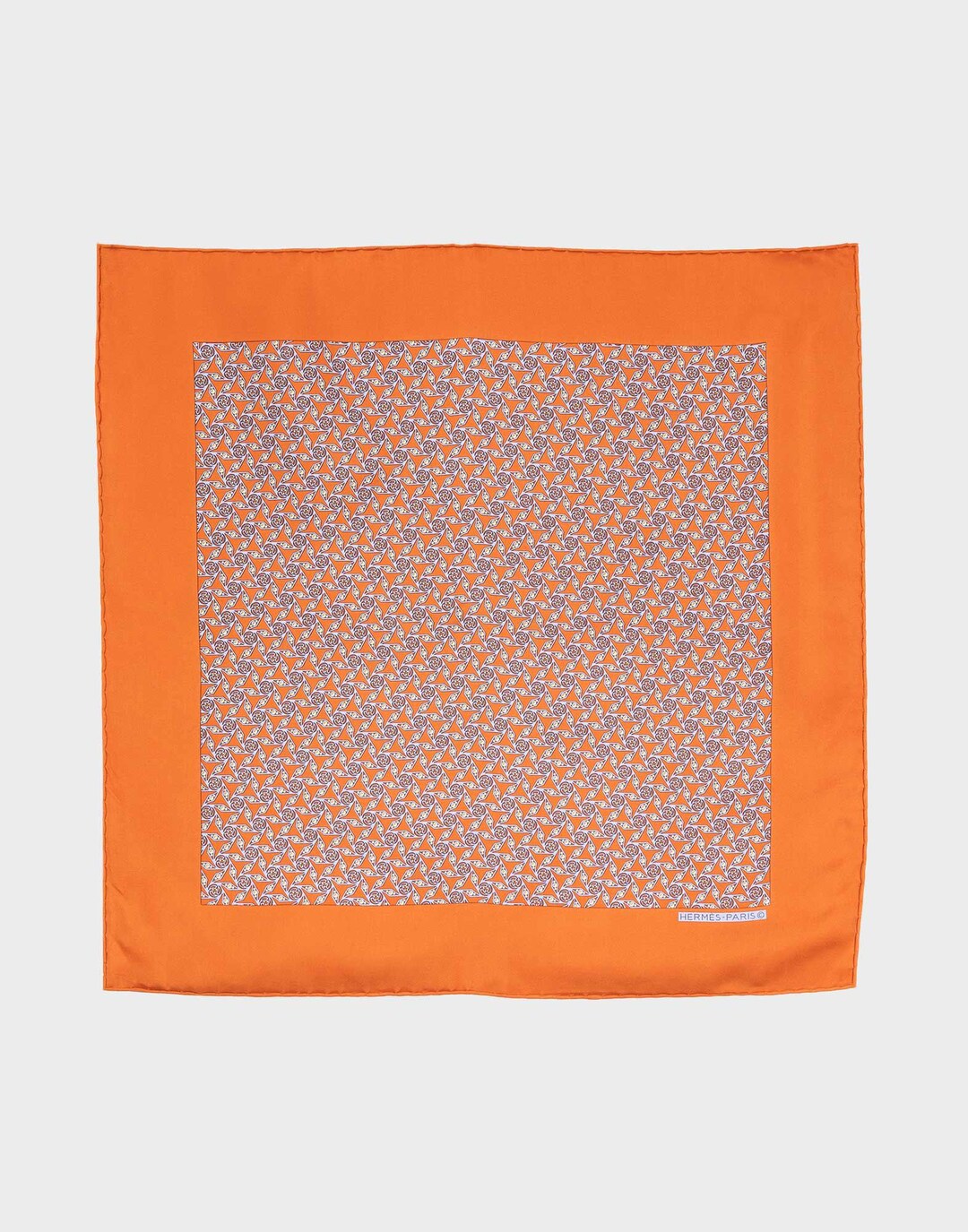 Hermes - Orange Geometric 90s Handkerchief - Etsy