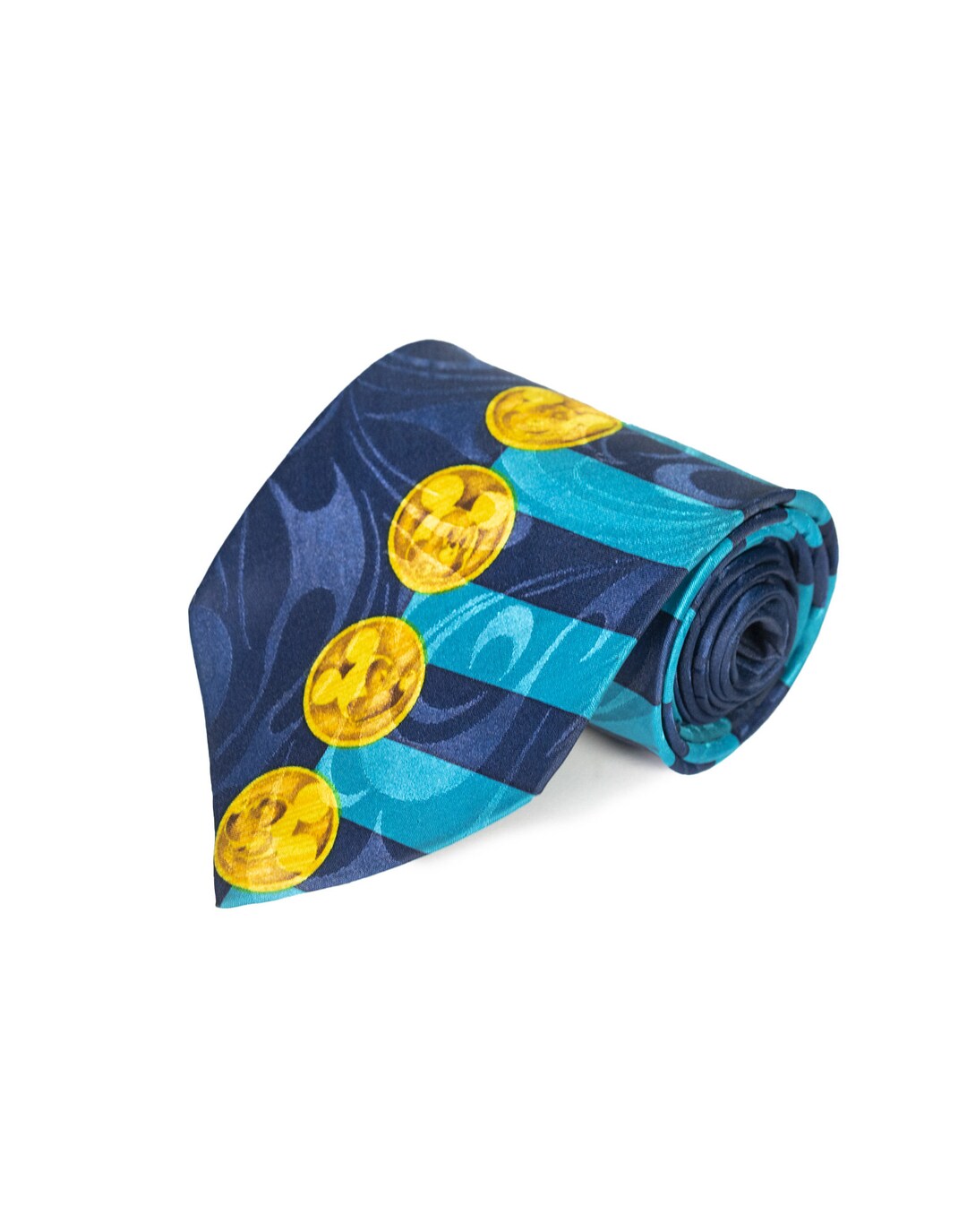 Disney Blue Tie With Gold Coins - Etsy