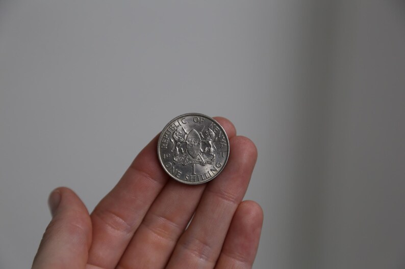 1971 Republic of Kenya Coin, One Shilling, First President of Kenya ...