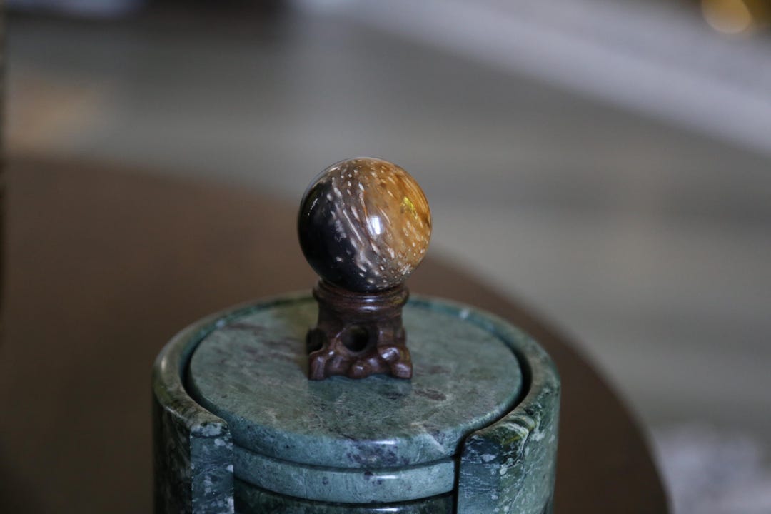 1.5” Palm Root Fossil Sphere, Crystal Ball - Etsy
