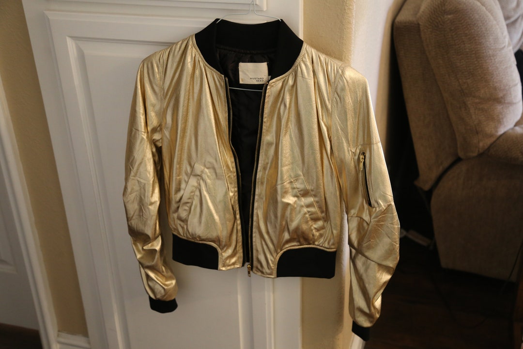 Gold Shimmer Jacket, Shiny Gold Jacket, Festival Wear, Disco Jacket - Etsy