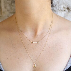 14k Gold Fire Necklace, Flame Pendant, Fire Element, Element Necklace ...