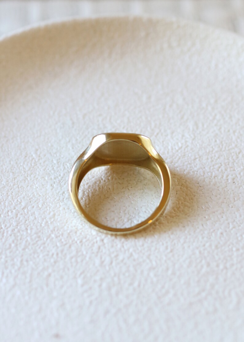 Mens Gold Signet Ring Gold Engraved Signet Ring Solid Gold - Etsy