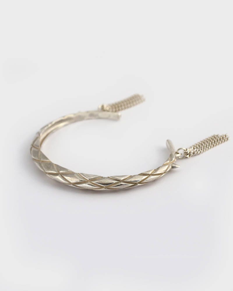 Silver Snake Bracelet, Snake Cuff, Snakeskin, Silver Dragon Bracelet ...