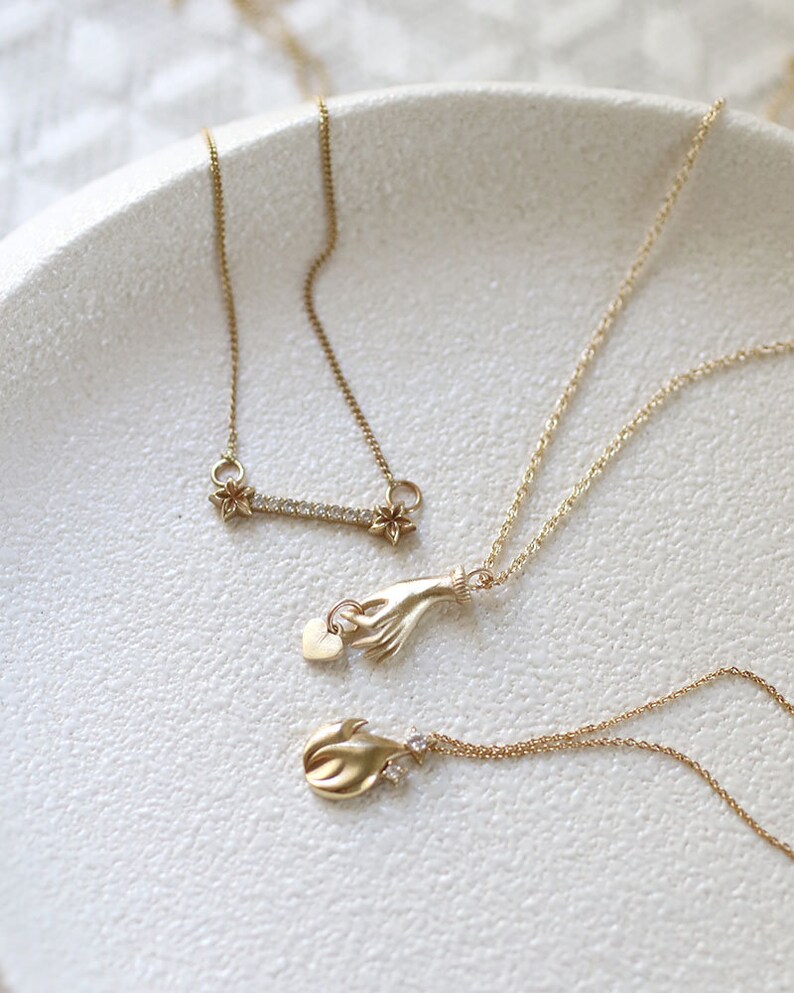14k Gold Fire Necklace, Flame Pendant, Fire Element, Element Necklace ...