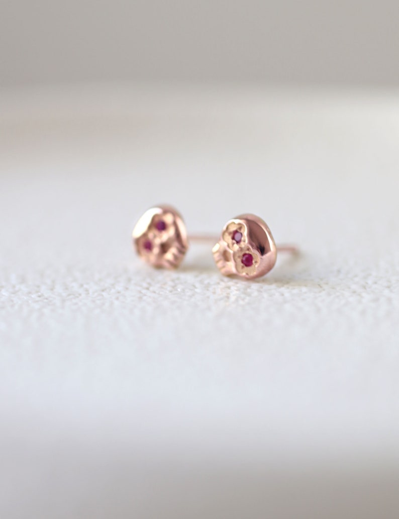 Rose Gold Skull Earrings Sugar Skull Stud Baby Skull - Etsy