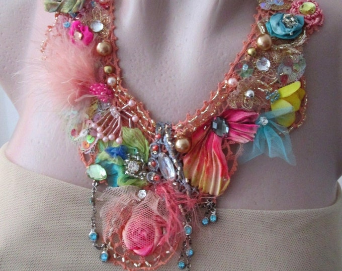 Unique,one of a Kind,romantic Necklace,shabby Chic Necklace,unique Art ...