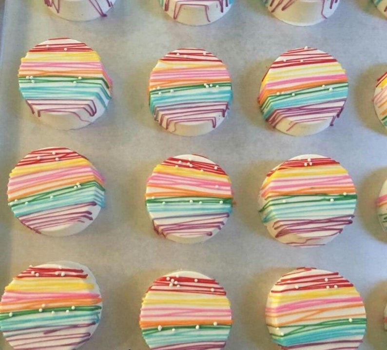 Rainbow Dipped Oreos - Etsy