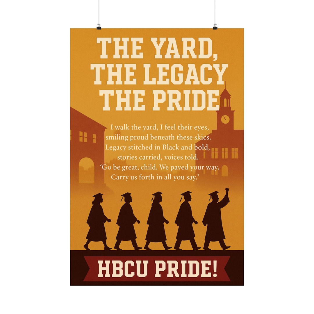 HBCU Pride Poster: Black College Legacy, Graduation Art - Etsy