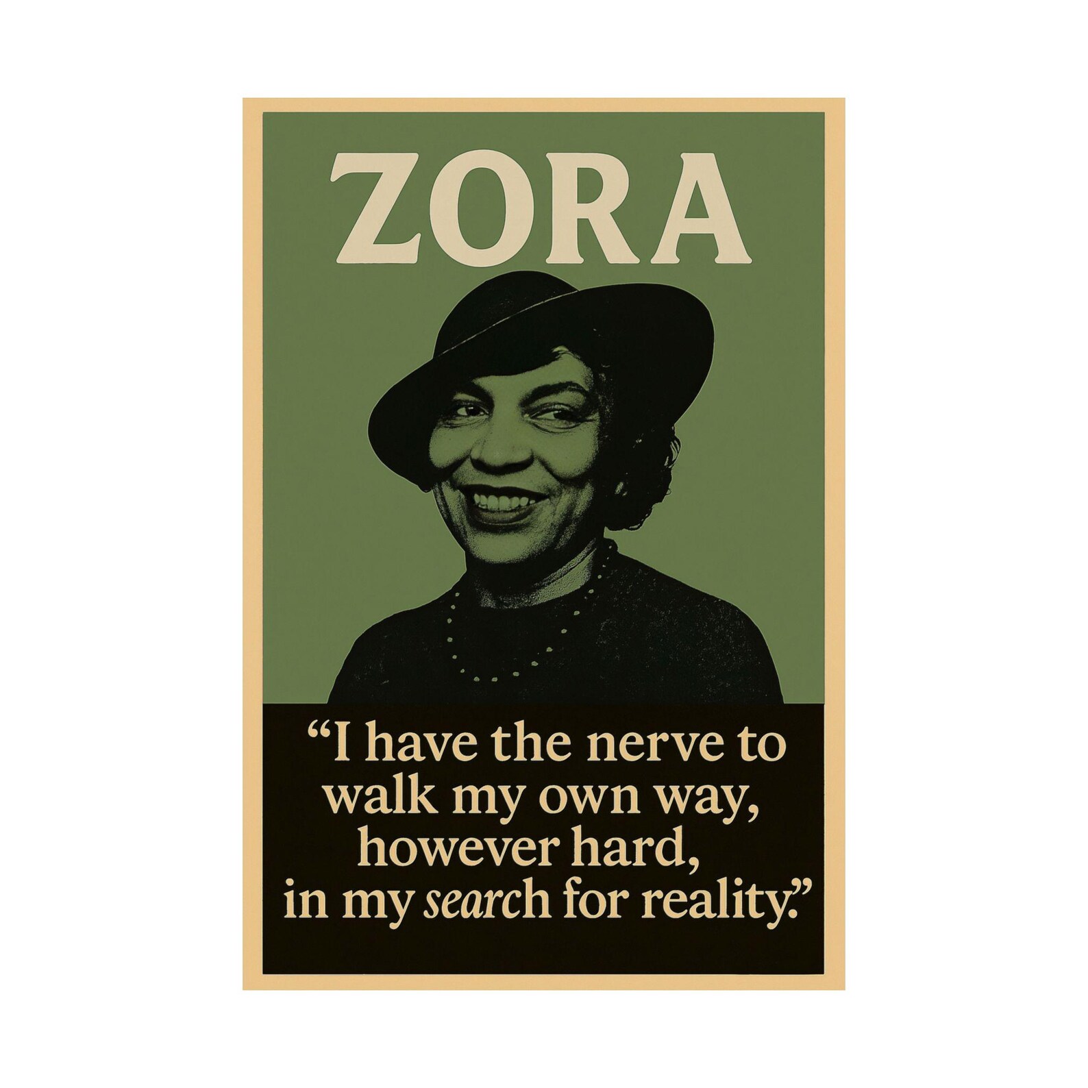 Zora Neale Hurston - Vertical Matte Poster - Etsy