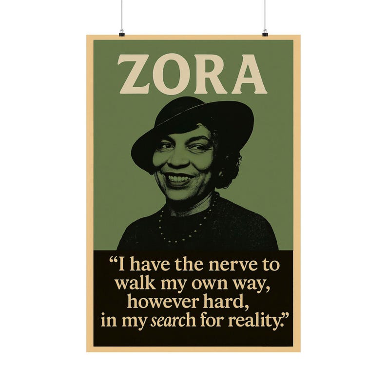 Zora Neale Hurston - Vertical Matte Poster - Etsy