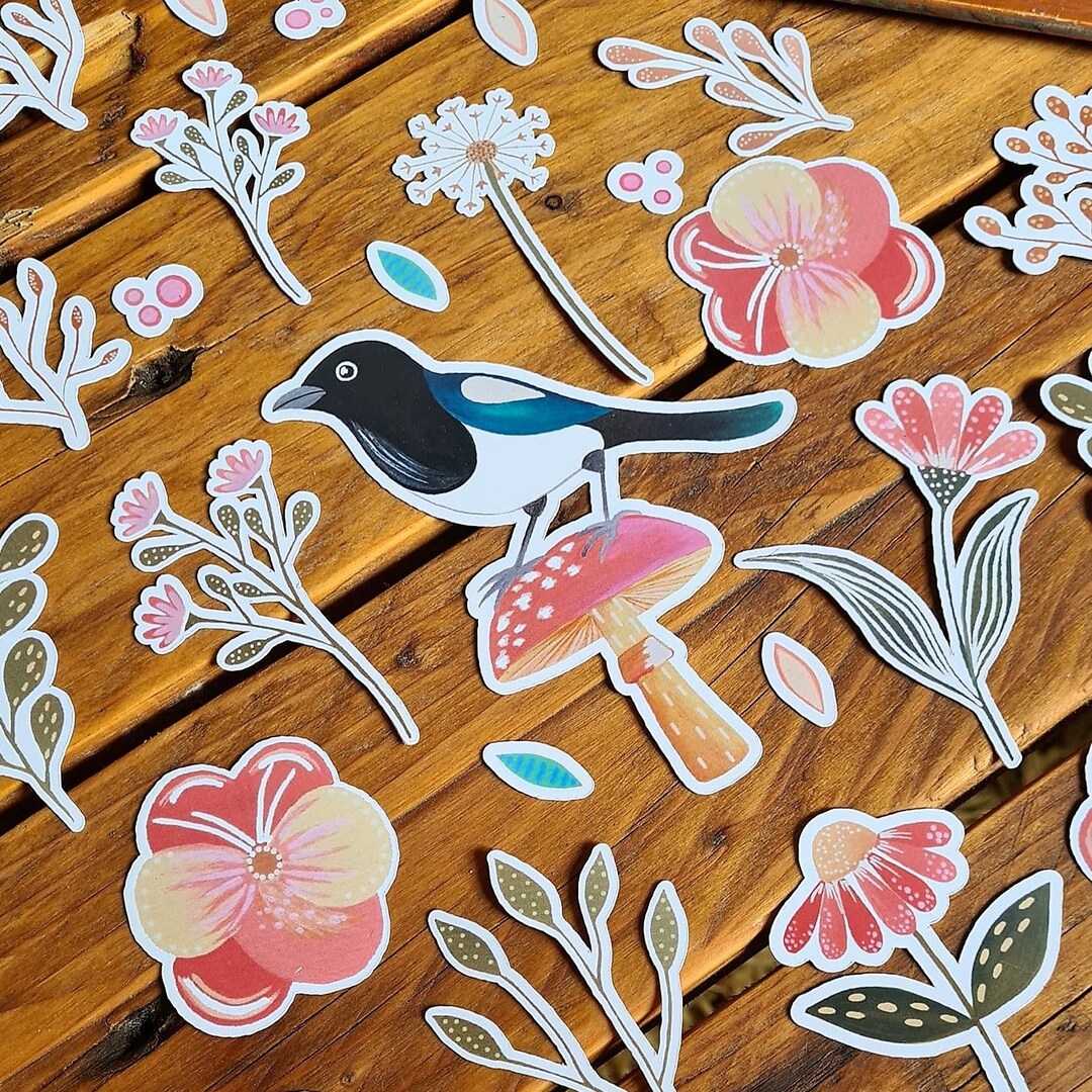 Magpie Journal Cut Outs - Fussy Cut Flowers - Cardmaking Supplies ...