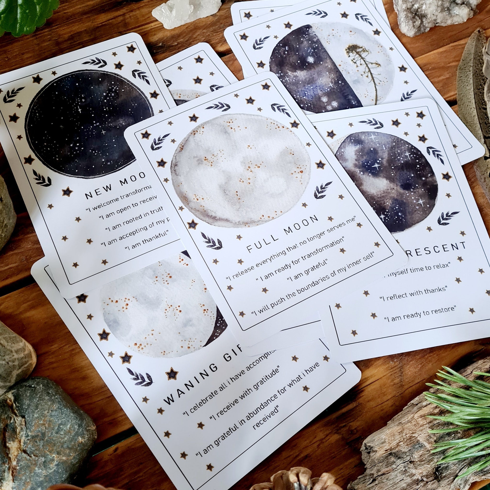 Moon Phases Affirmation Cards Affirmation Cards - Etsy UK