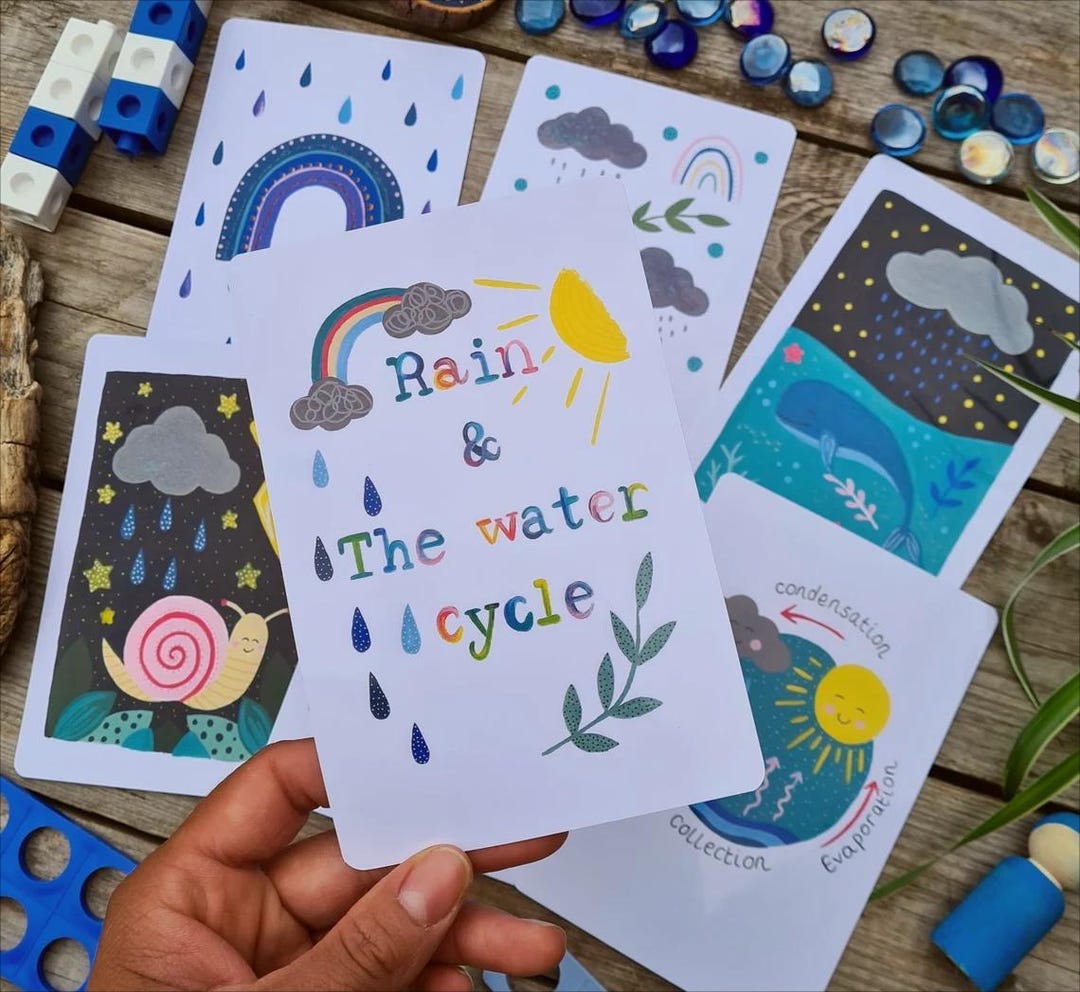 Water Cycle Flash Cards: Illustrated Educational Learning Resources ...