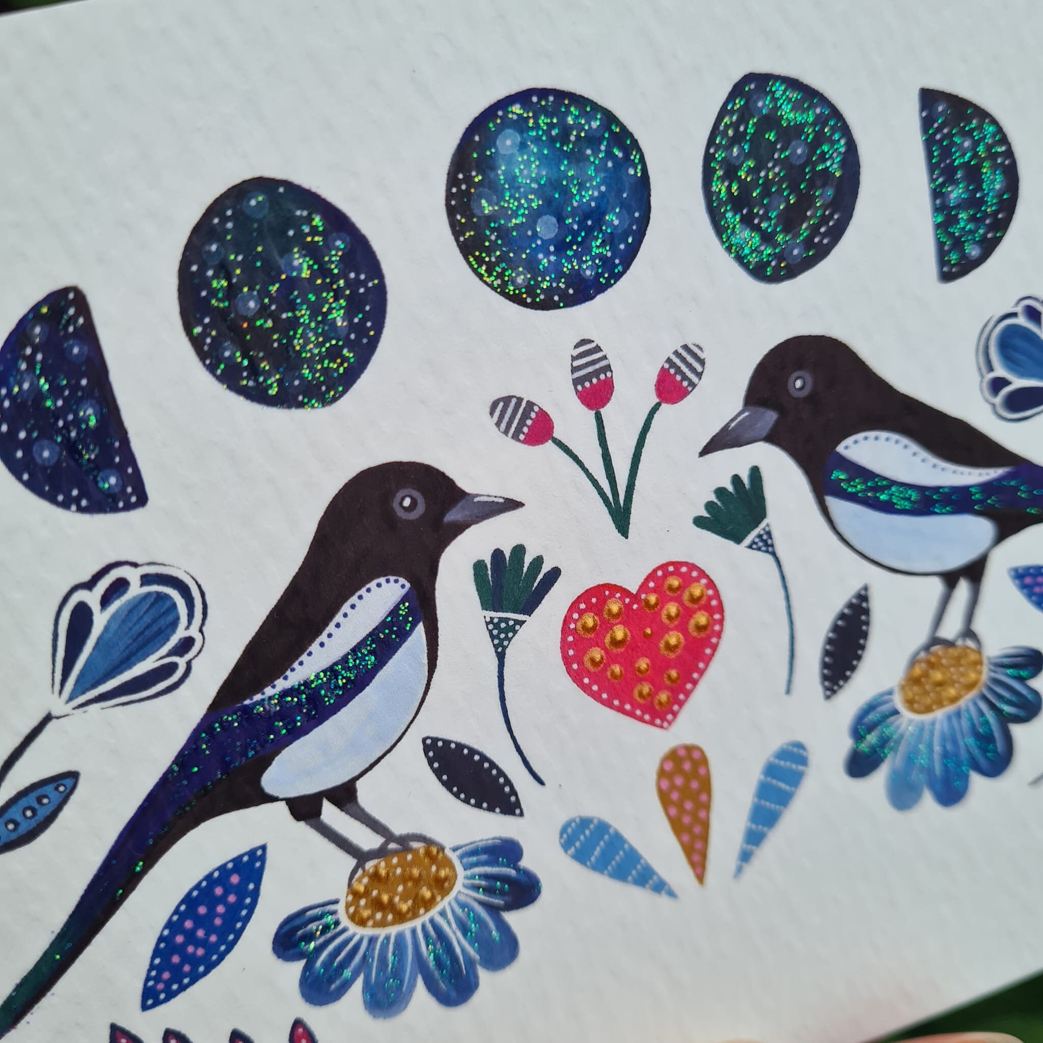 Two Magpies Art Print two for Joy Painting Magpie Poster - Etsy UK