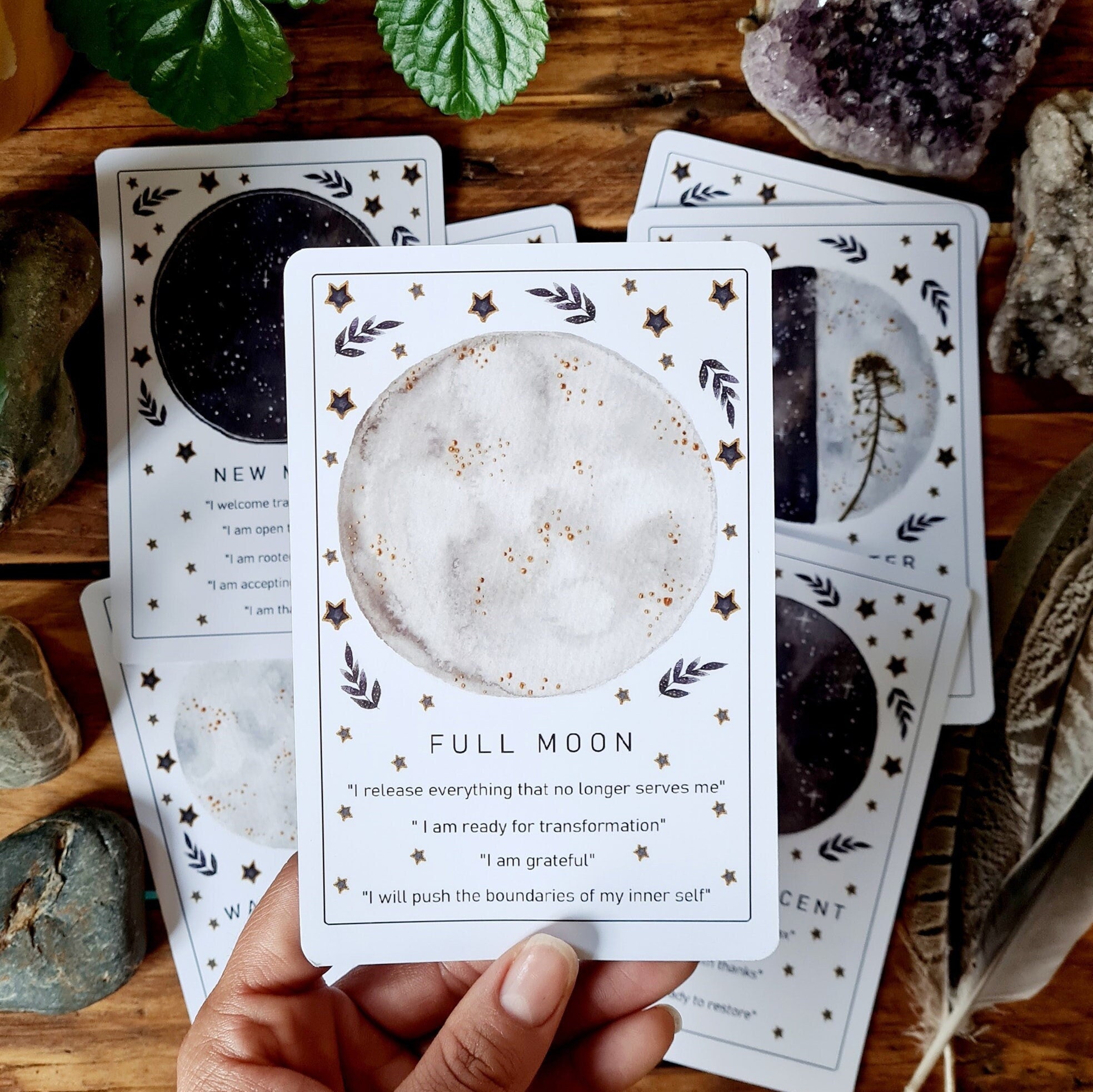 Moon Phases Affirmation Cards Affirmation Cards - Etsy UK