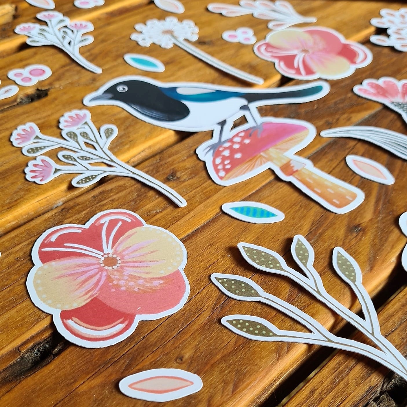 Magpie Journal Cut Outs Fussy Cut Flowers Cardmaking - Etsy