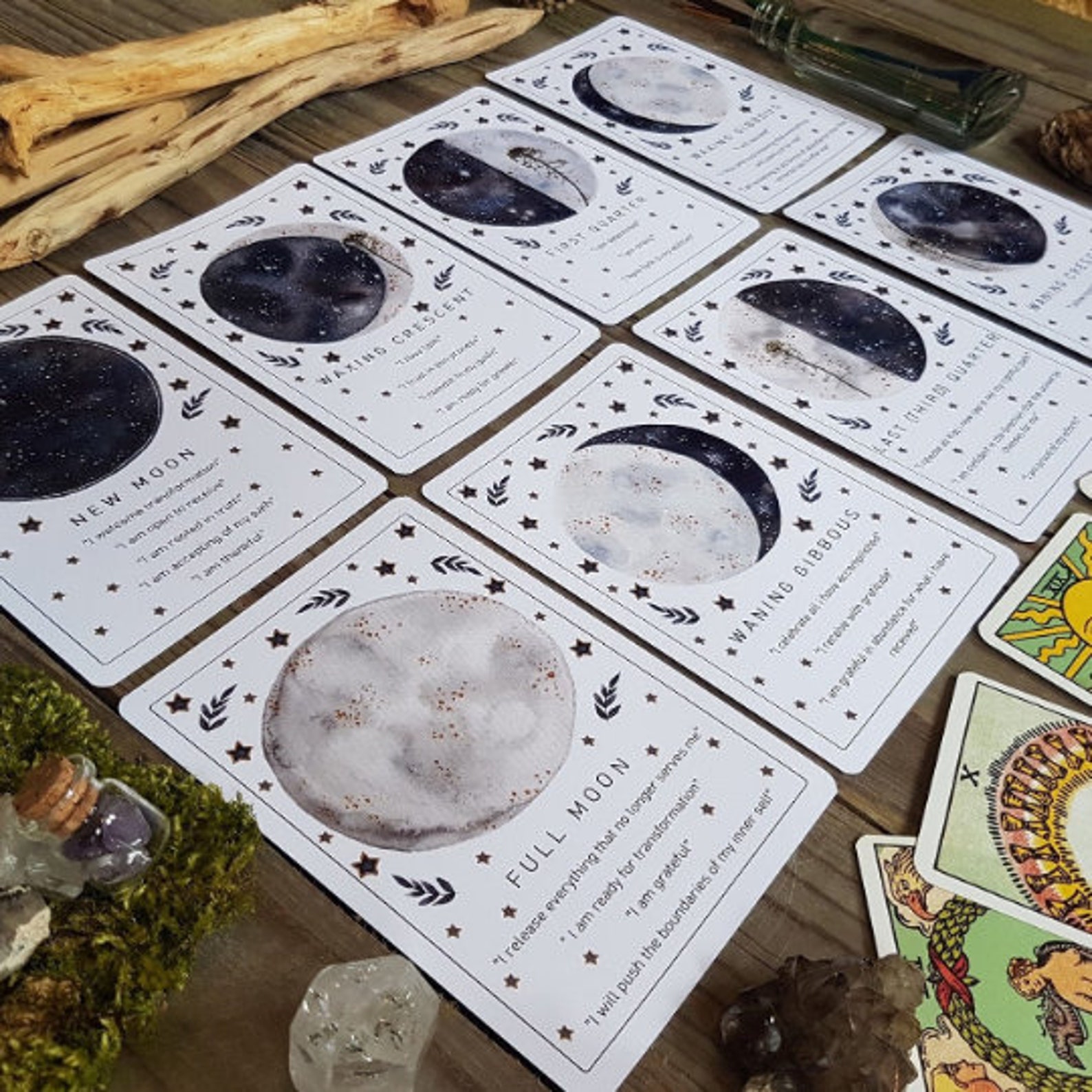 Moon Phases Affirmation Cards Affirmation Cards - Etsy UK