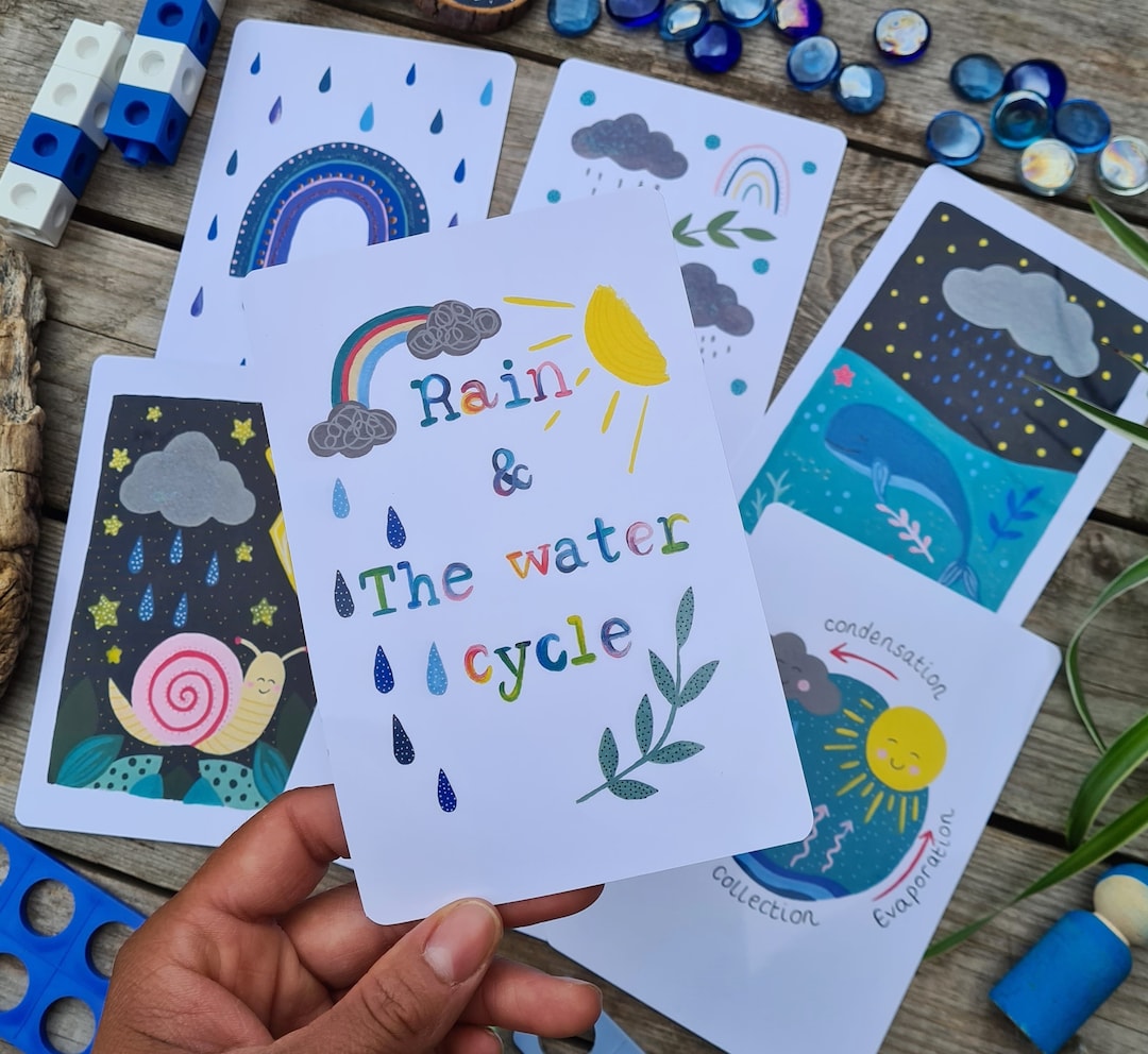 Educational Water Cycle Cards Illustrated Learning Resources - Etsy