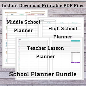 Homeschool Planning Bundle | Teacher Planner | School Agenda ...
