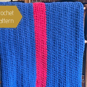Crochet Pattern | USMC Dress Blues Inspired Baby Blanket | Bloodstripe ...