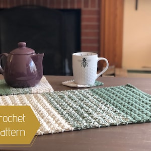 Crochet Pattern | Ombre Dish Drying Mat | Crochet Kitchen Towel ...