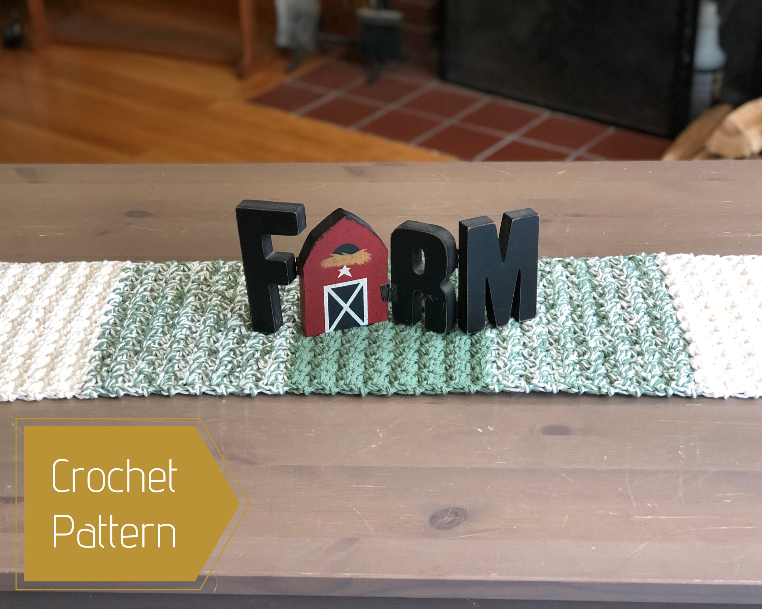 Crochet Pattern | Ombre Table Runner | Crochet Table Decor | Crochet ...