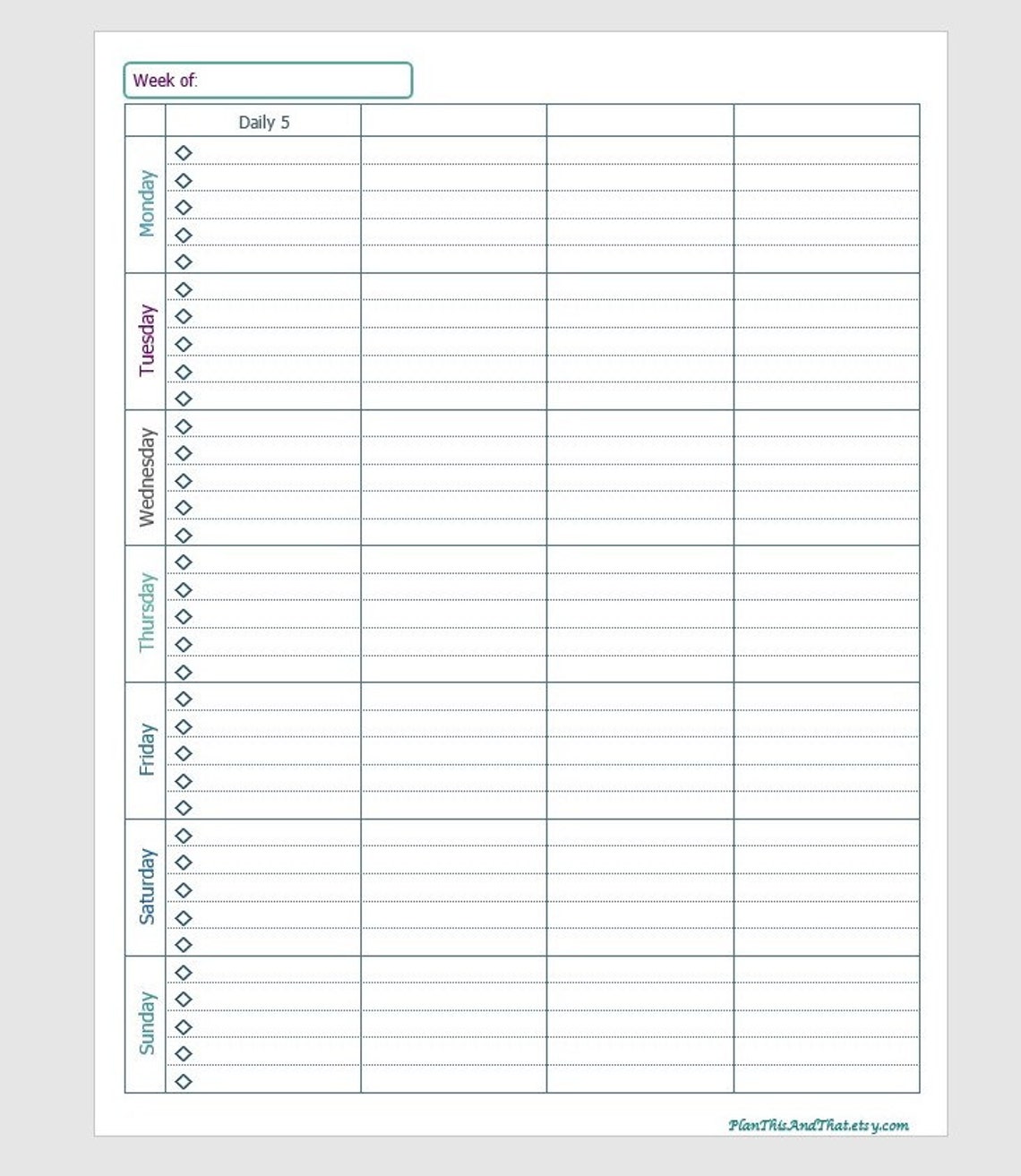 Weekly Family Calendar | Family Calendar | Weekly Calendar | Mom ...