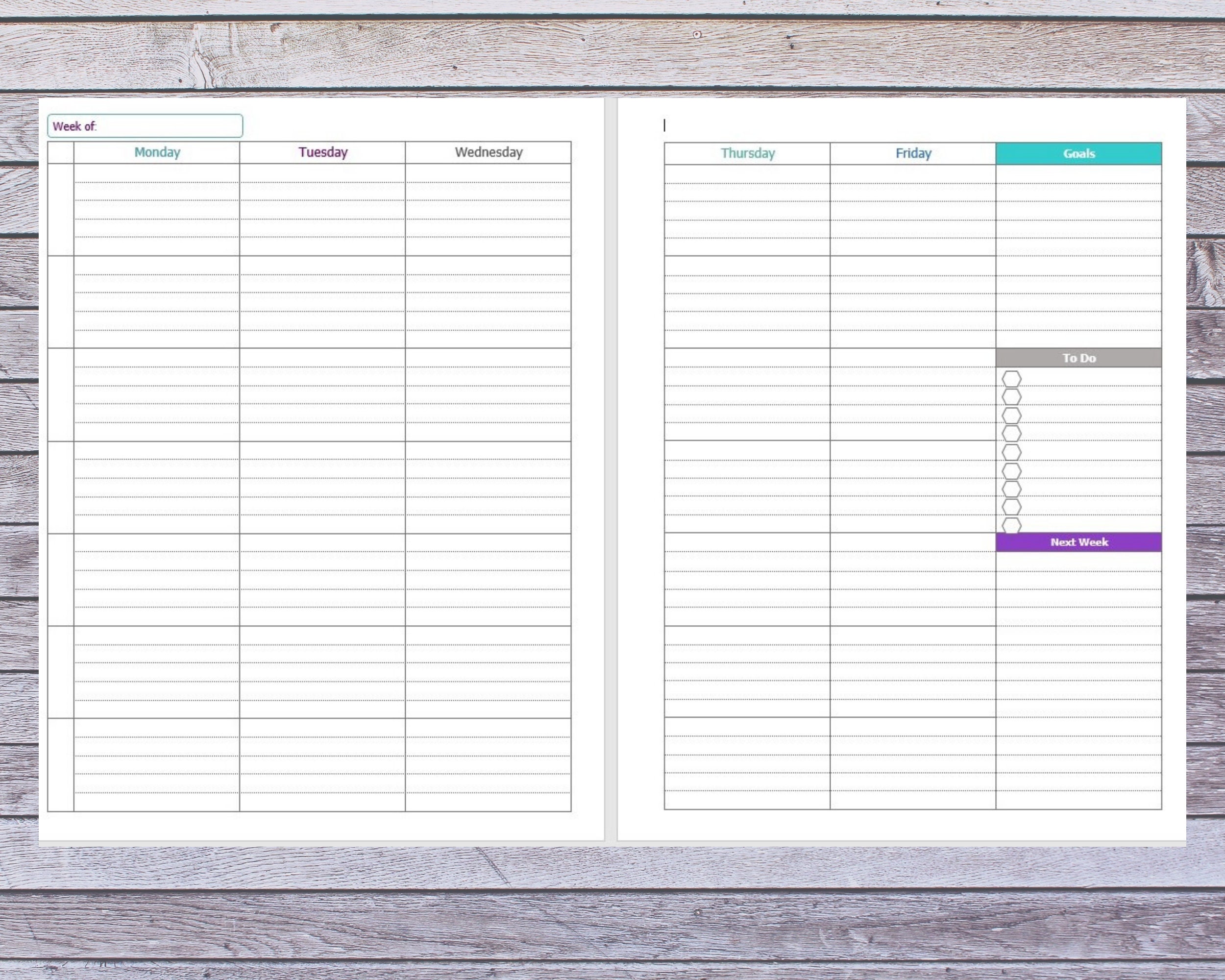 Teacher Planner Weekly Lesson Planner Printable - Etsy