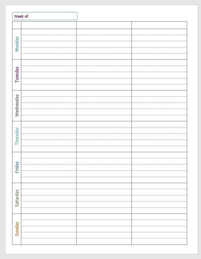 7 Day Weekly Lesson Planner | Homeschool Lesson Planner | Homeschool ...