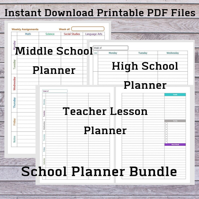 Homeschool Planning Bundle | Teacher Planner | School Agenda ...