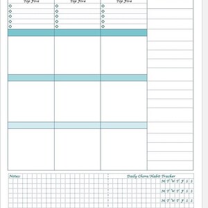 Weekly Planner Printable Vertical Weekly Planner Weekly Agenda Template ...