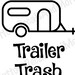 Trailer Trash Decal, Camper Trash Great for Your RV, Motorhome, Travel ...