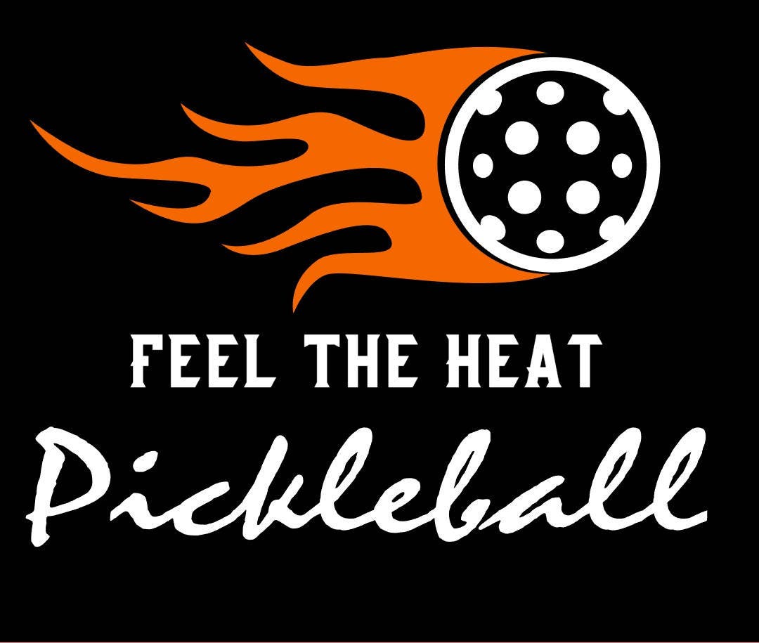 PICKLEBALL DECAL Feel the Heat. Come in White With the Orange Flame. - Etsy