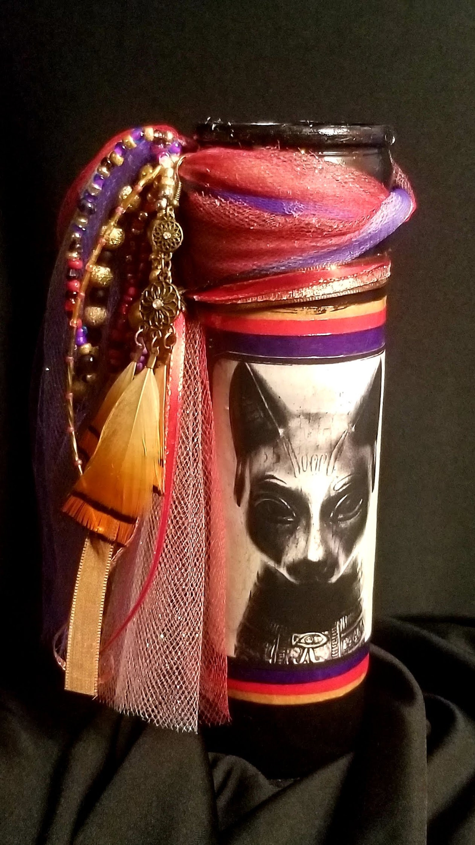 Egyptian Goddess Bastet Candle - Etsy