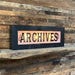 Archives Retro Lighted Sign - Custom Lettering Available - Etsy
