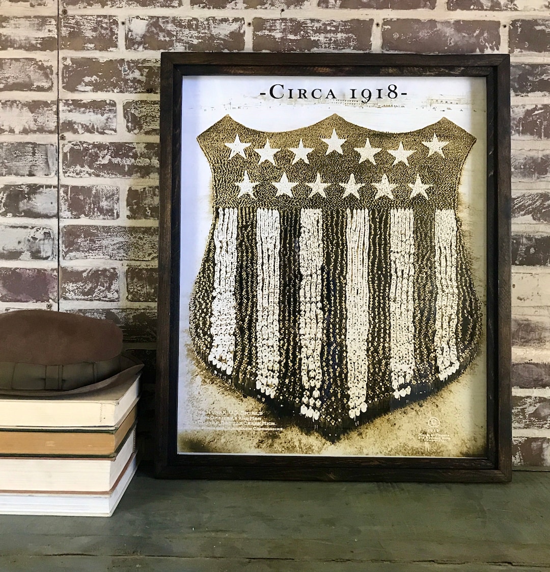 US Shield Formation Vintage Framed Photo Art 1918 - Etsy