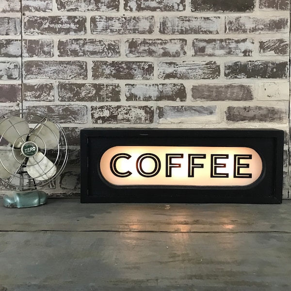Light up Coffee Sign - Etsy