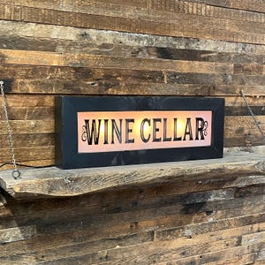 Wine Cellar Vintage Lighted Sign - Custom Lettering Available - Etsy