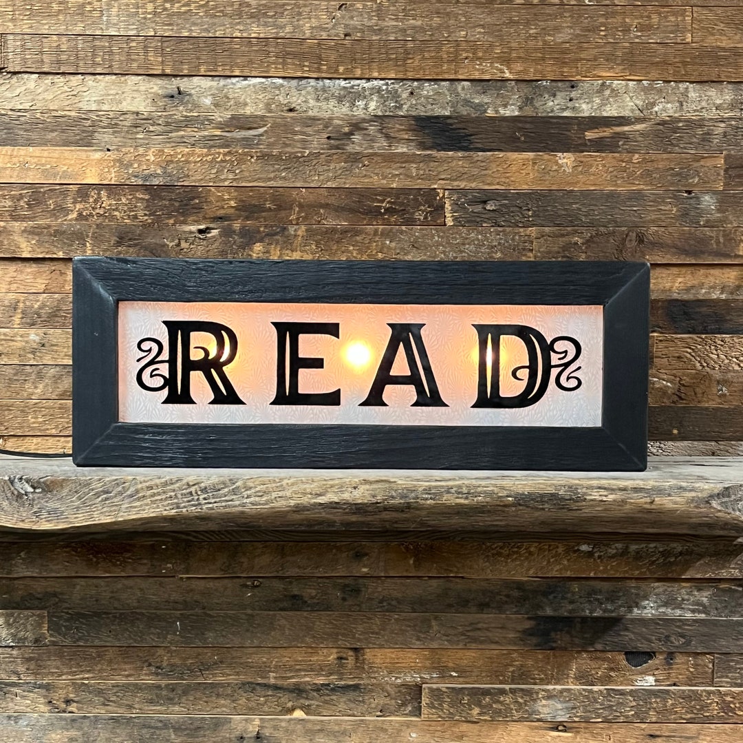 Read Retro Lighted Sign - Custom Lettering Available - Etsy