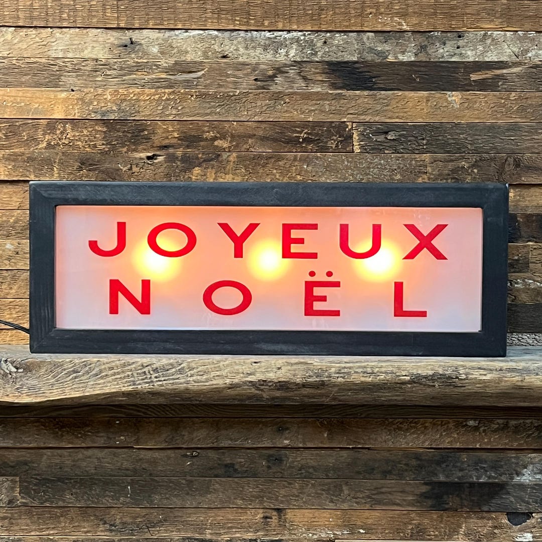 Joyeux Noel Lighted Sign - Etsy