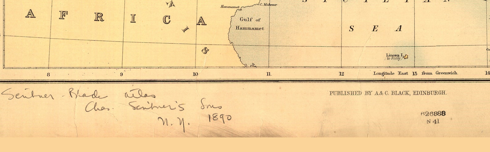 Italy Vintage Framed Map 1890 F - Etsy