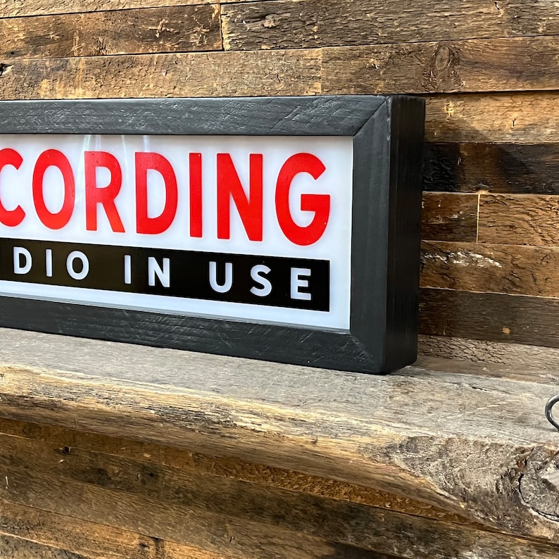 Recording Studio in Use Vintage Lighted Sign - Custom Lettering ...