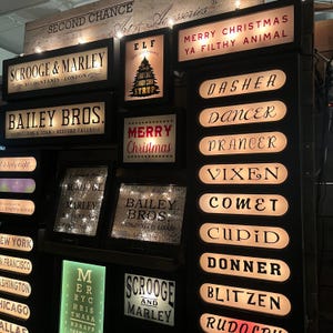 Cocktails Vintage Vertical Lighted Sign - Custom Lettering Available - Etsy