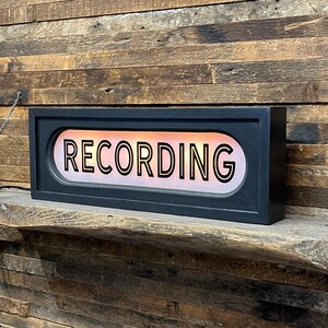 Recording Retro Lighted Sign - Custom Lettering Available - Etsy