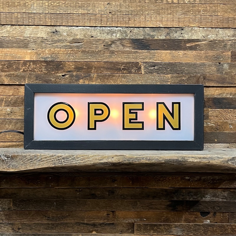 Lighted Open Sign - Etsy